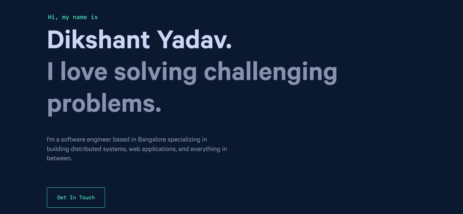 Dikshant Yadav | Software Engineer